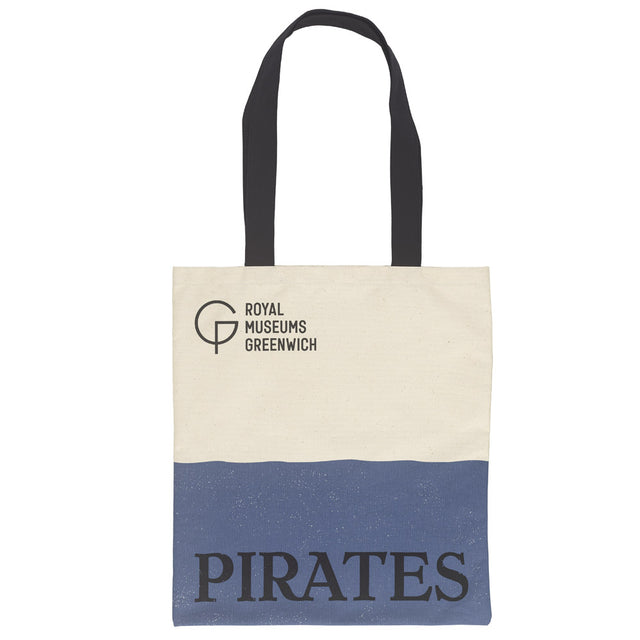 Pirates Tote Bag with Treasure Island Quote and Pirate Ship Illustrati ...
