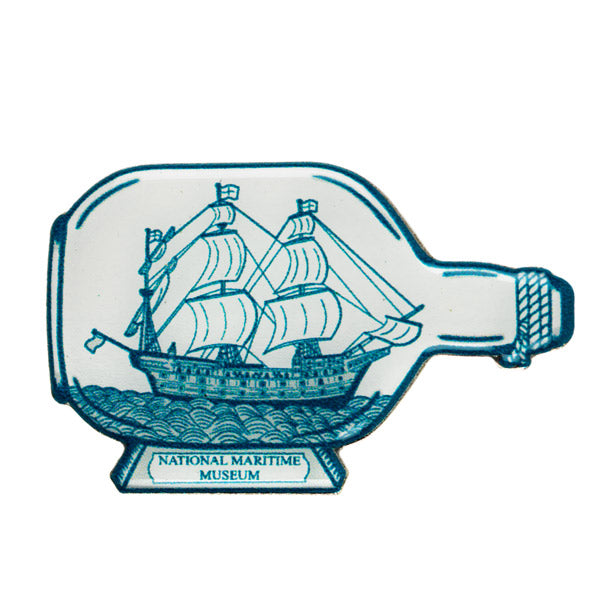 Ship in a Bottle Metal Pin Badge. Brooch. Lapel Pin. Nautical Themed ...