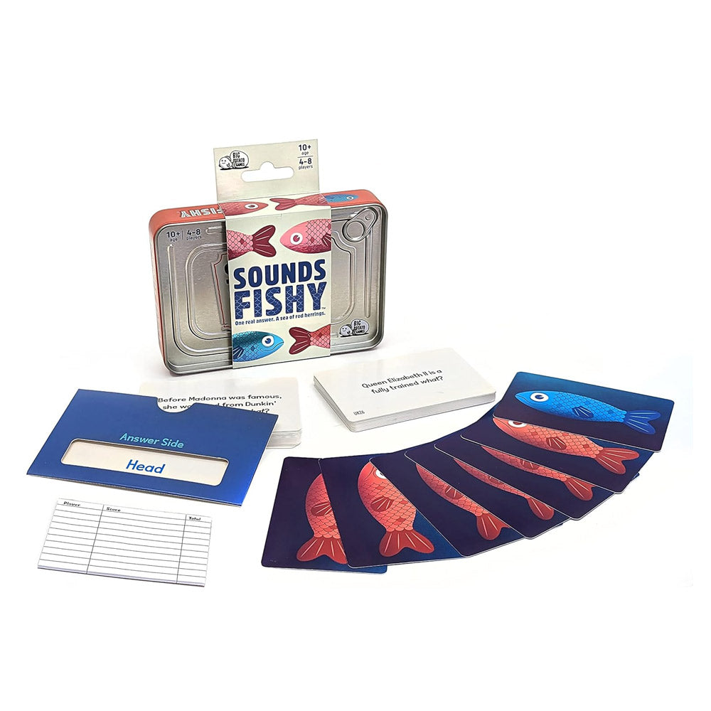 Sounds Fishy Mini Travel Trivia Game for Family Fun, 10 yrs+ Party Game ...